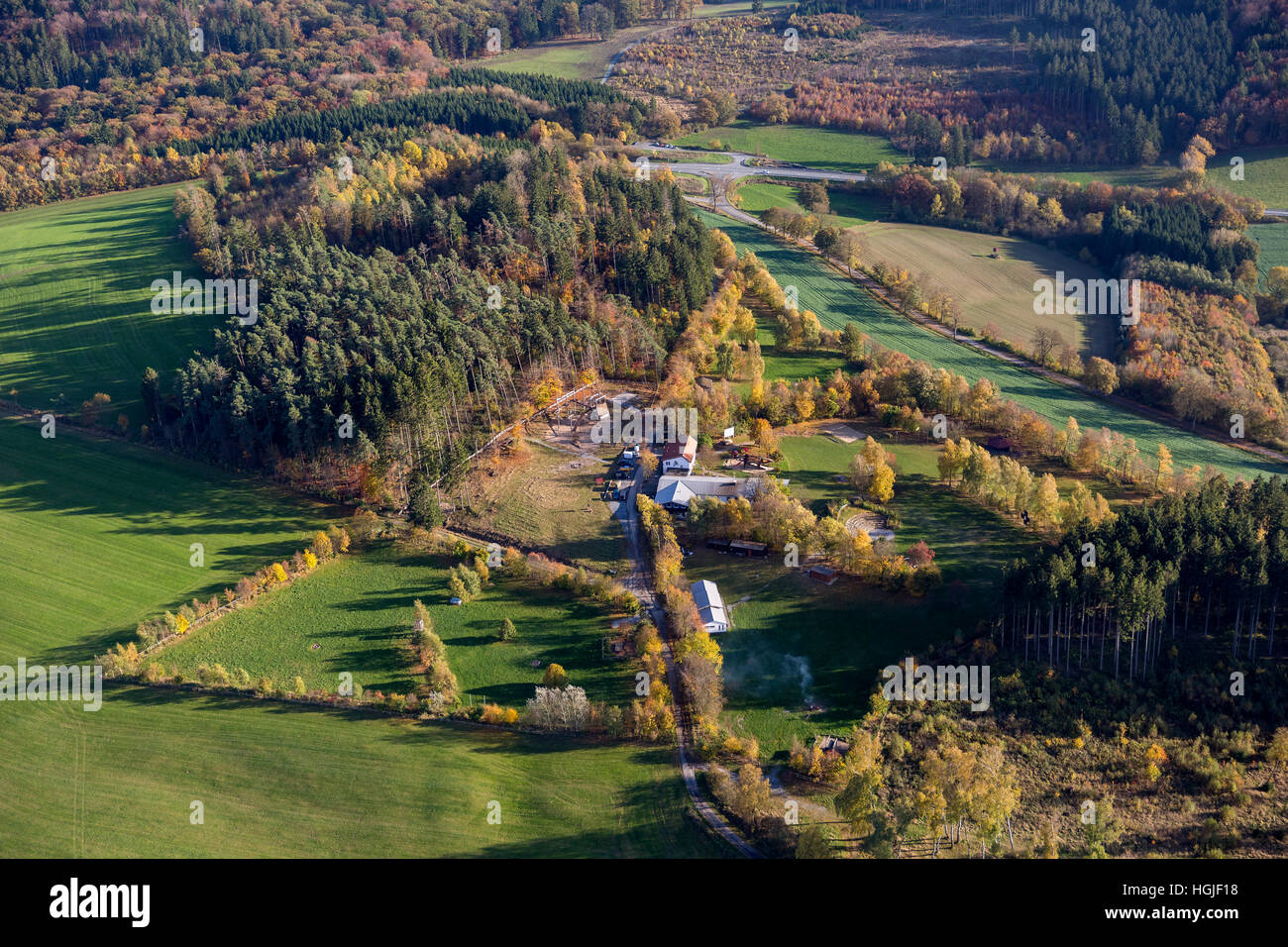 Aerial view, German Scout Association of St. George with Saint George ...