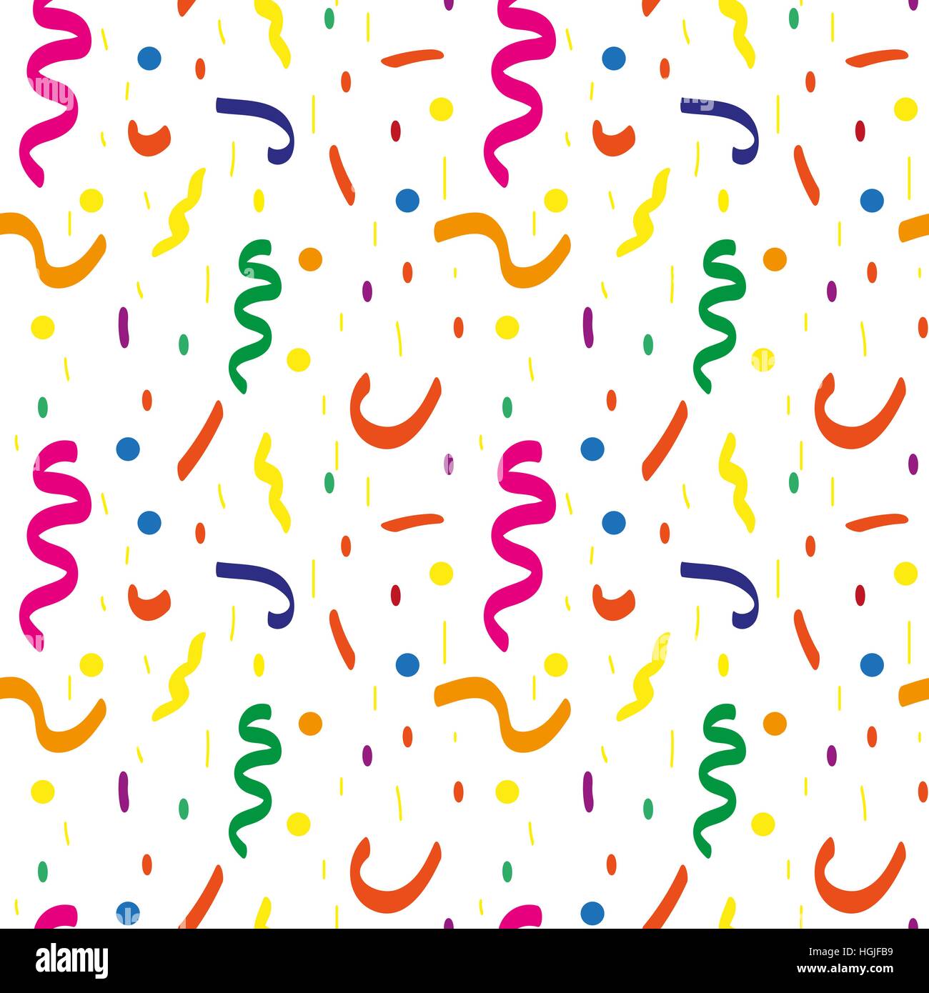 Festive confetti seamless pattern. Modern, geometric repeating texture ...