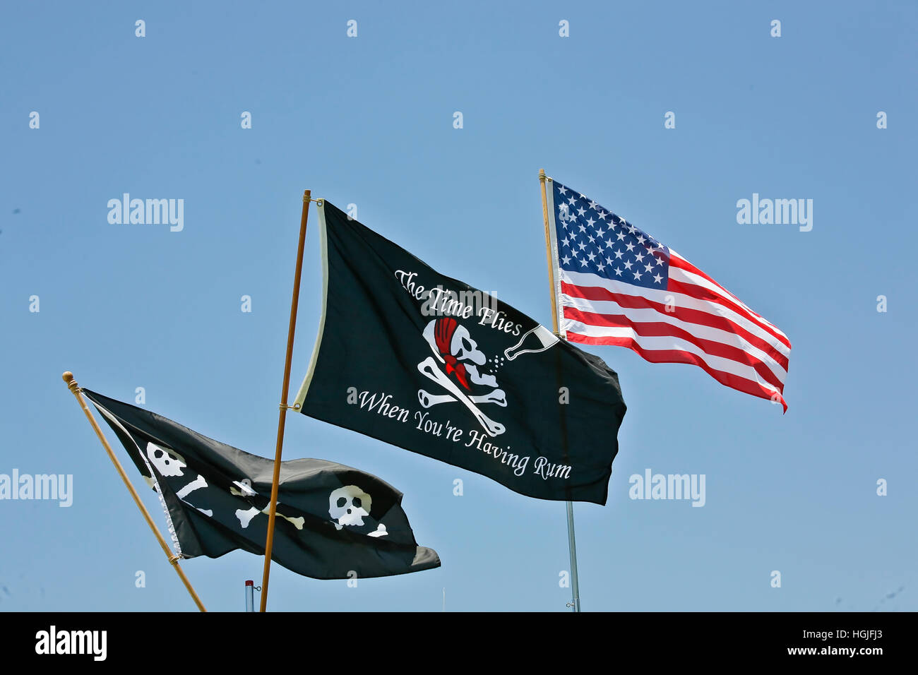 Flags flying at the Scottish Highland Games Gathering of Clans clan ...