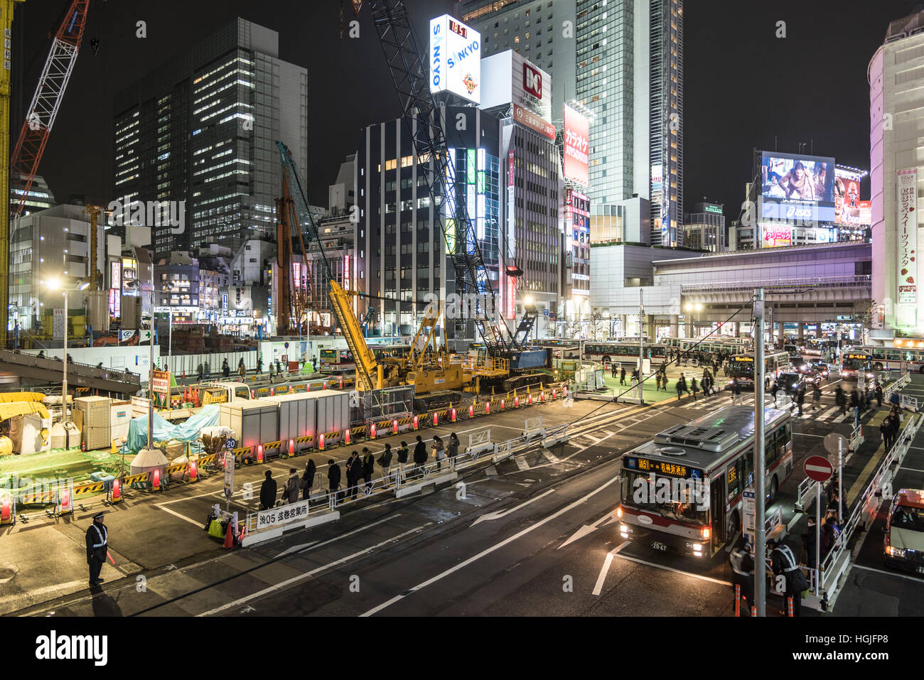 Construction Site, Shibuya Station Western Entrance Area, Shibuya ...