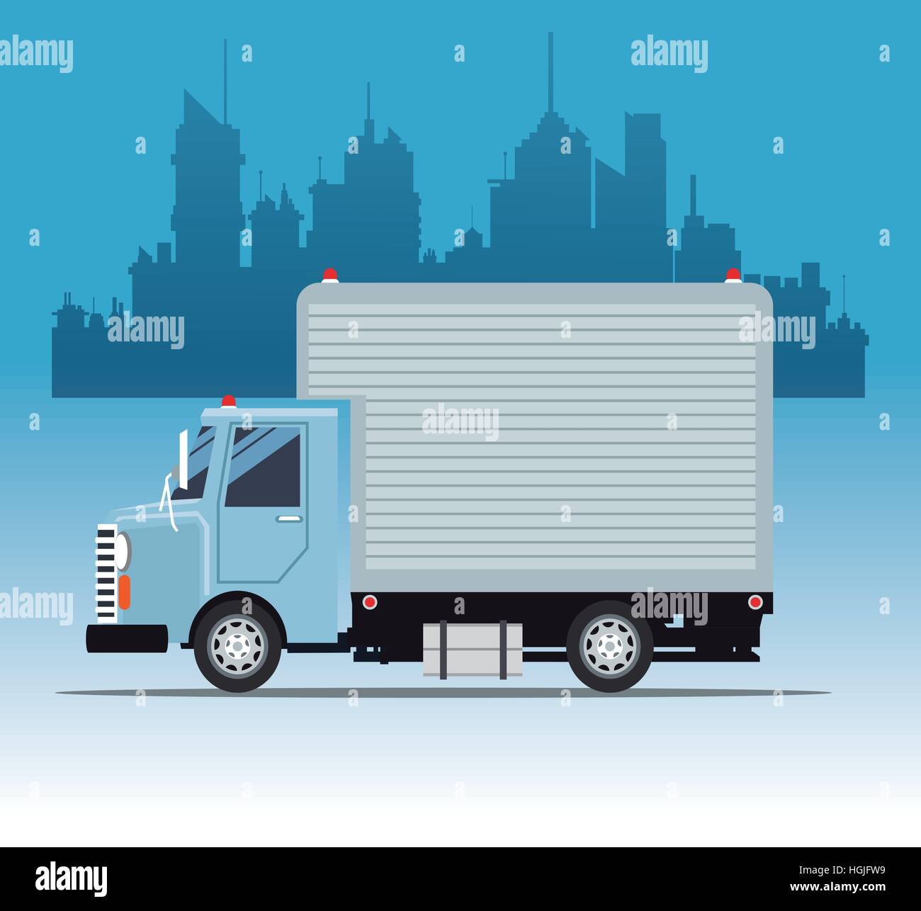 truck commercial service urban background Stock Vector Image & Art - Alamy