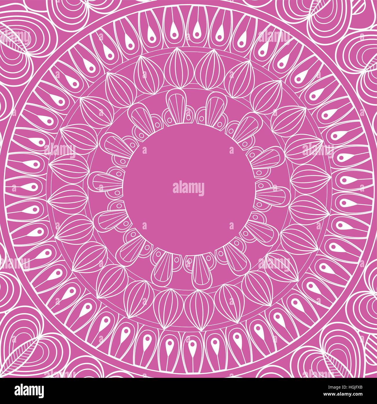 mandala rituals spiritual classic pink background Stock Vector Image ...