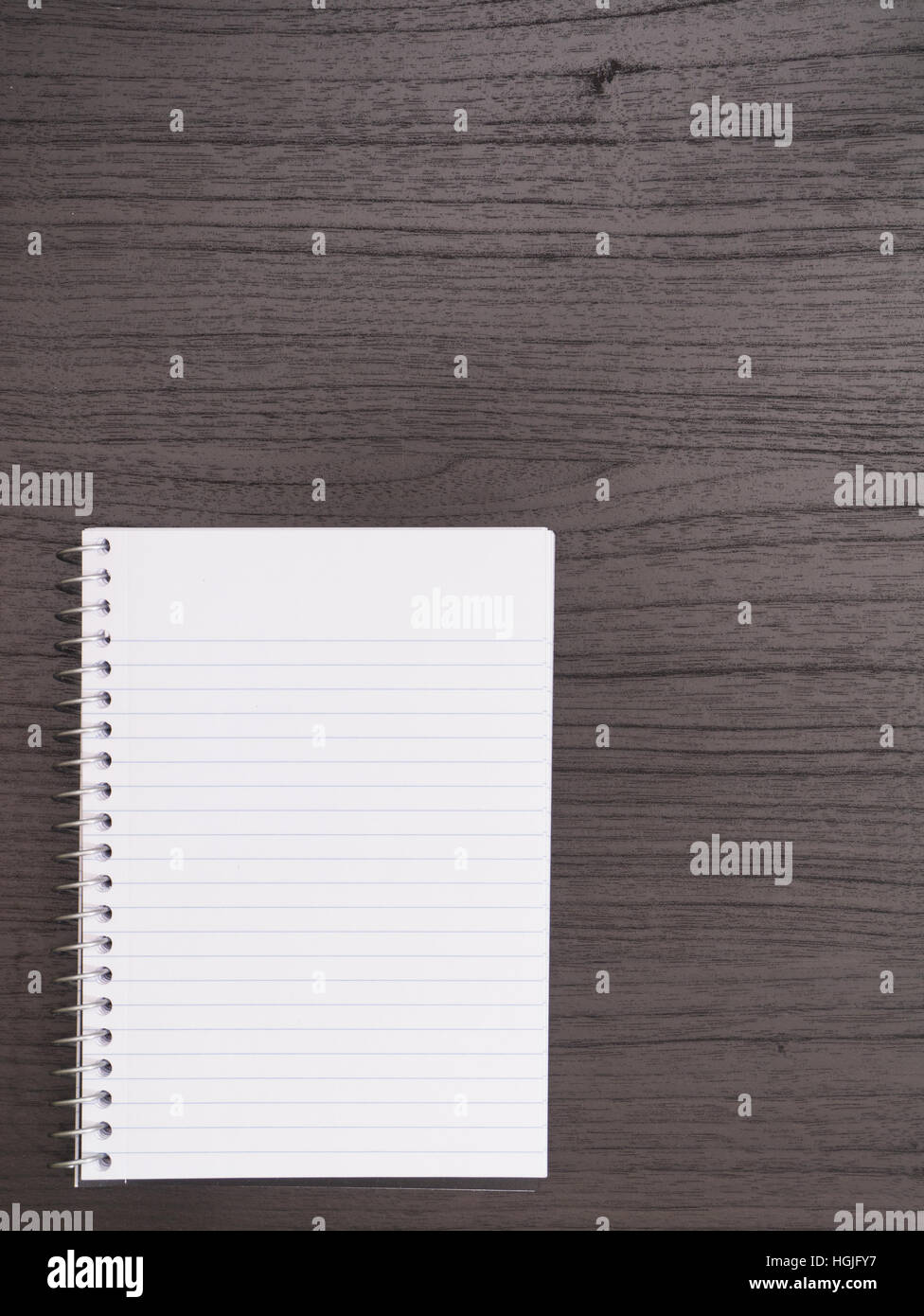 Wood desk notebook working hi-res stock photography and images - Alamy