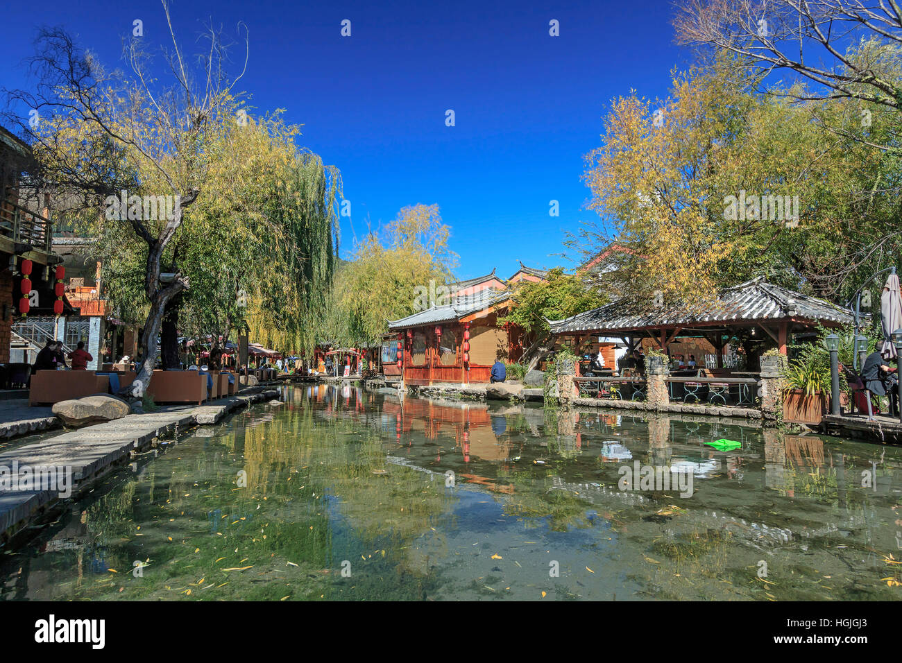 Lijiang, China - November 14, 2016: Main square of ShuHe Old Town, not ...