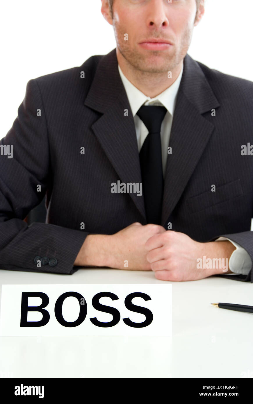 Boss in the office Stock Photo - Alamy