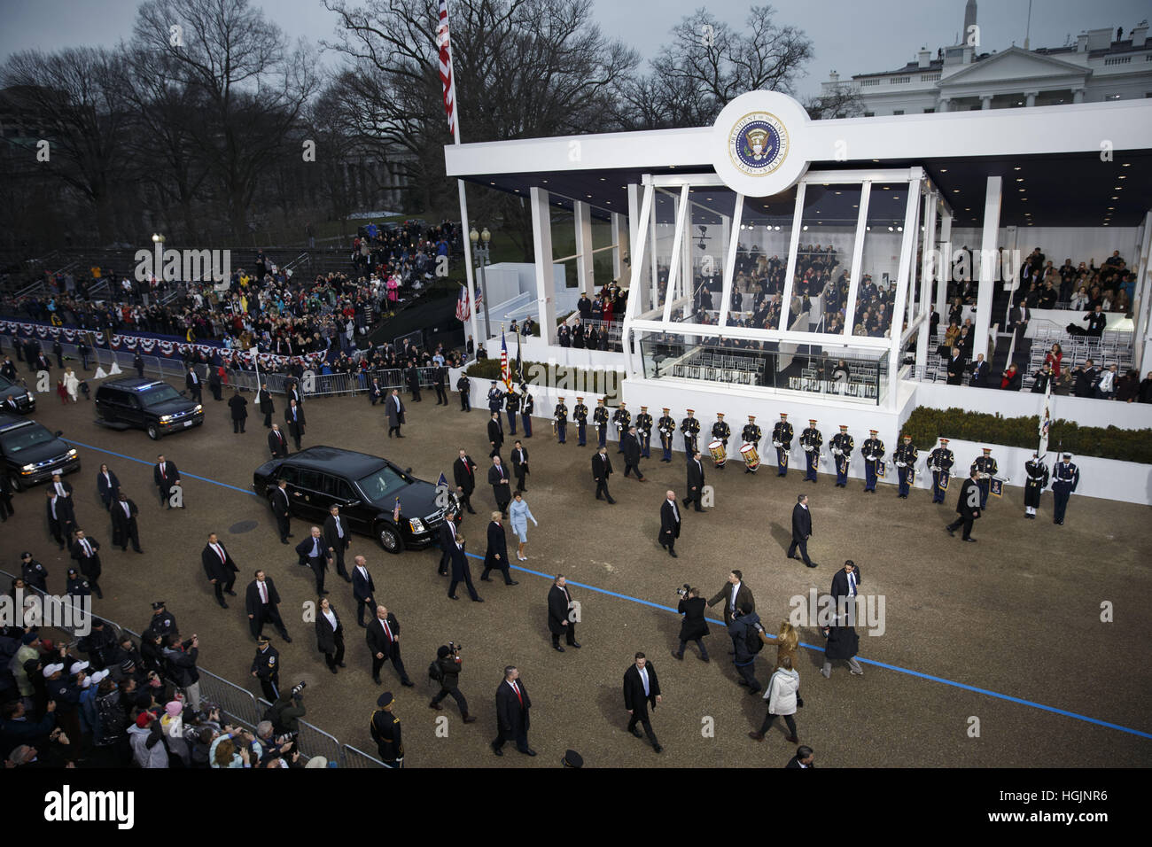 Washington, DC, USA. 20th Jan, 2017. Empty parade stands are seen in ...