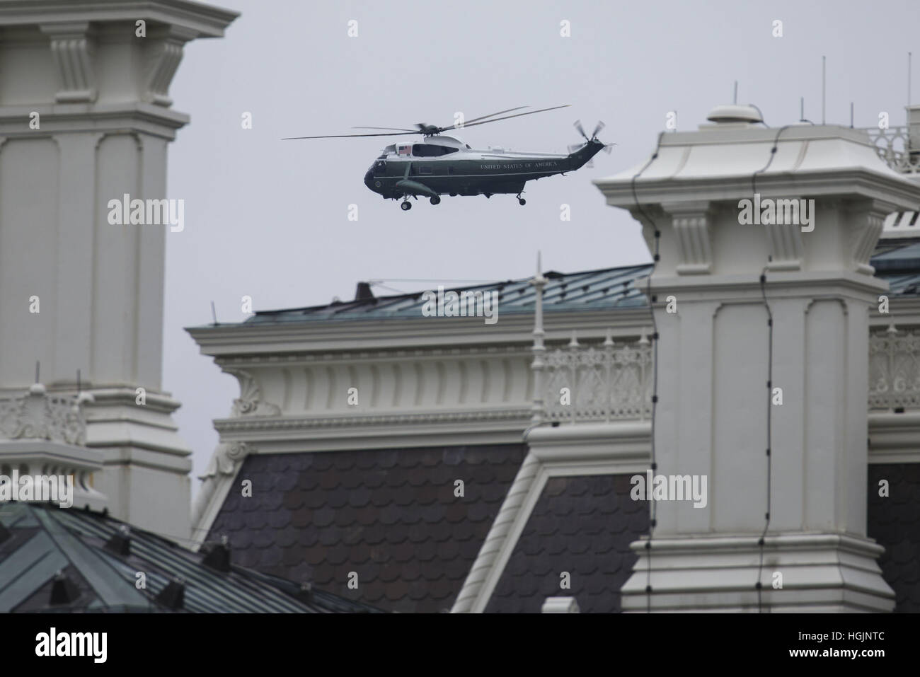 Washington, DC, USA. 20th Jan, 2017. The Executive One helicopter ...