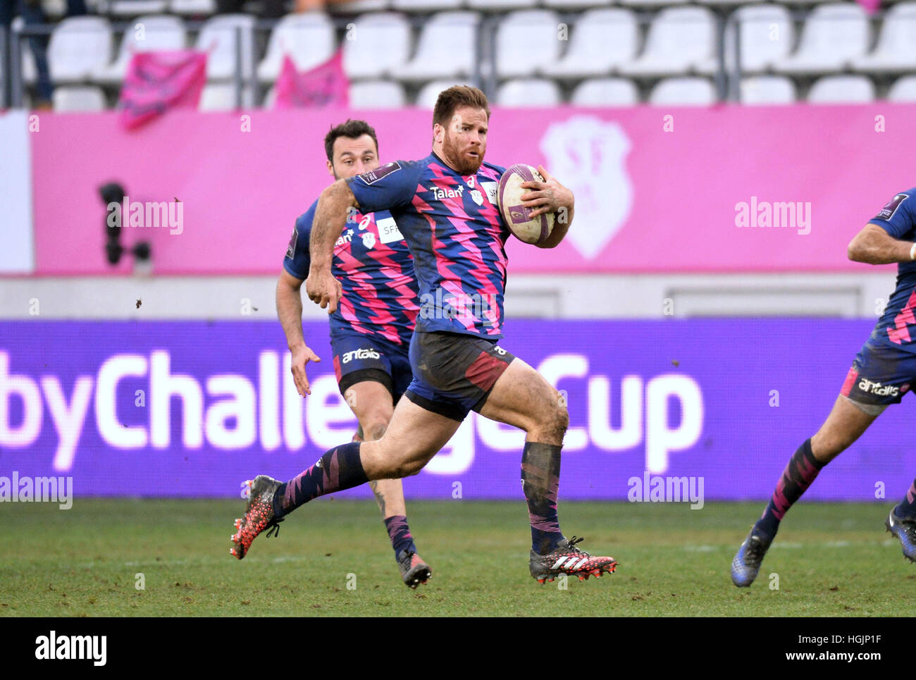 Paris, France. 22nd January, 2017. European Challenge Cup rugby, Stade ...