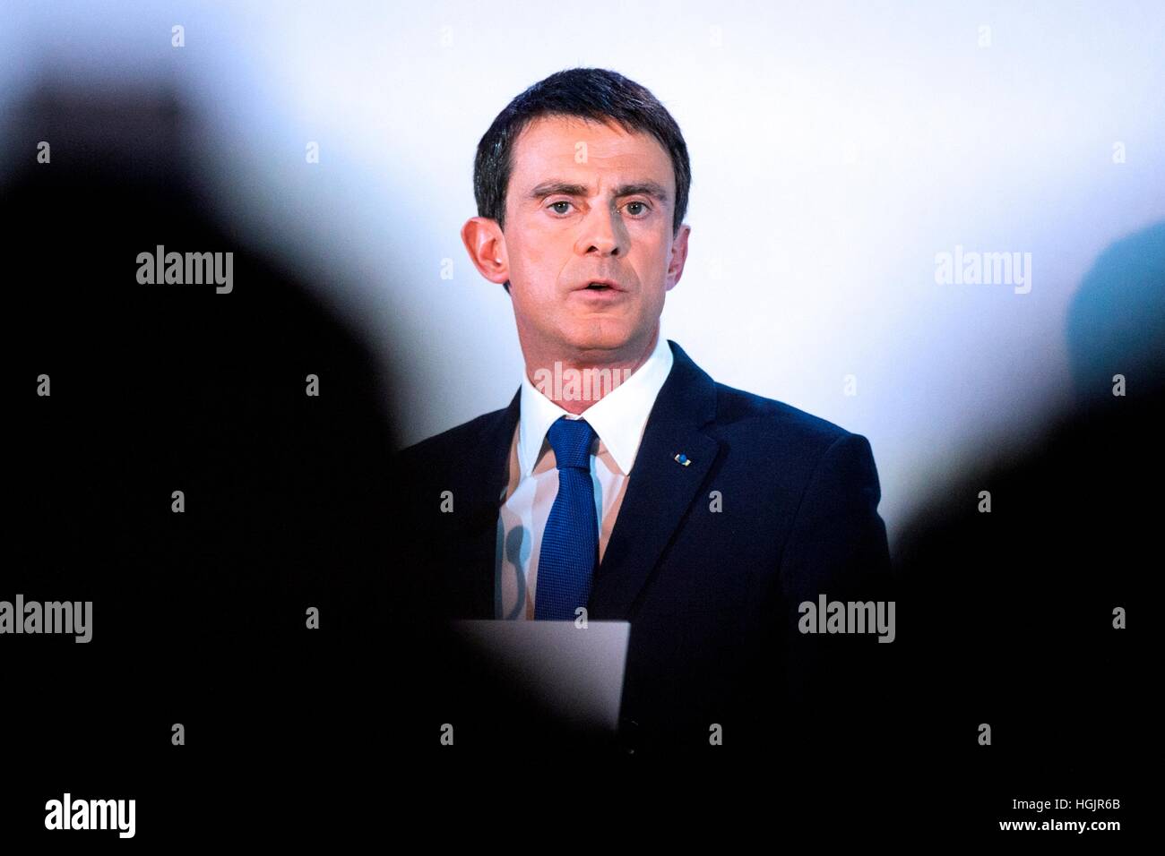 Paris, France. 22nd Jan, 2017. Former French prime minister Manuel ...