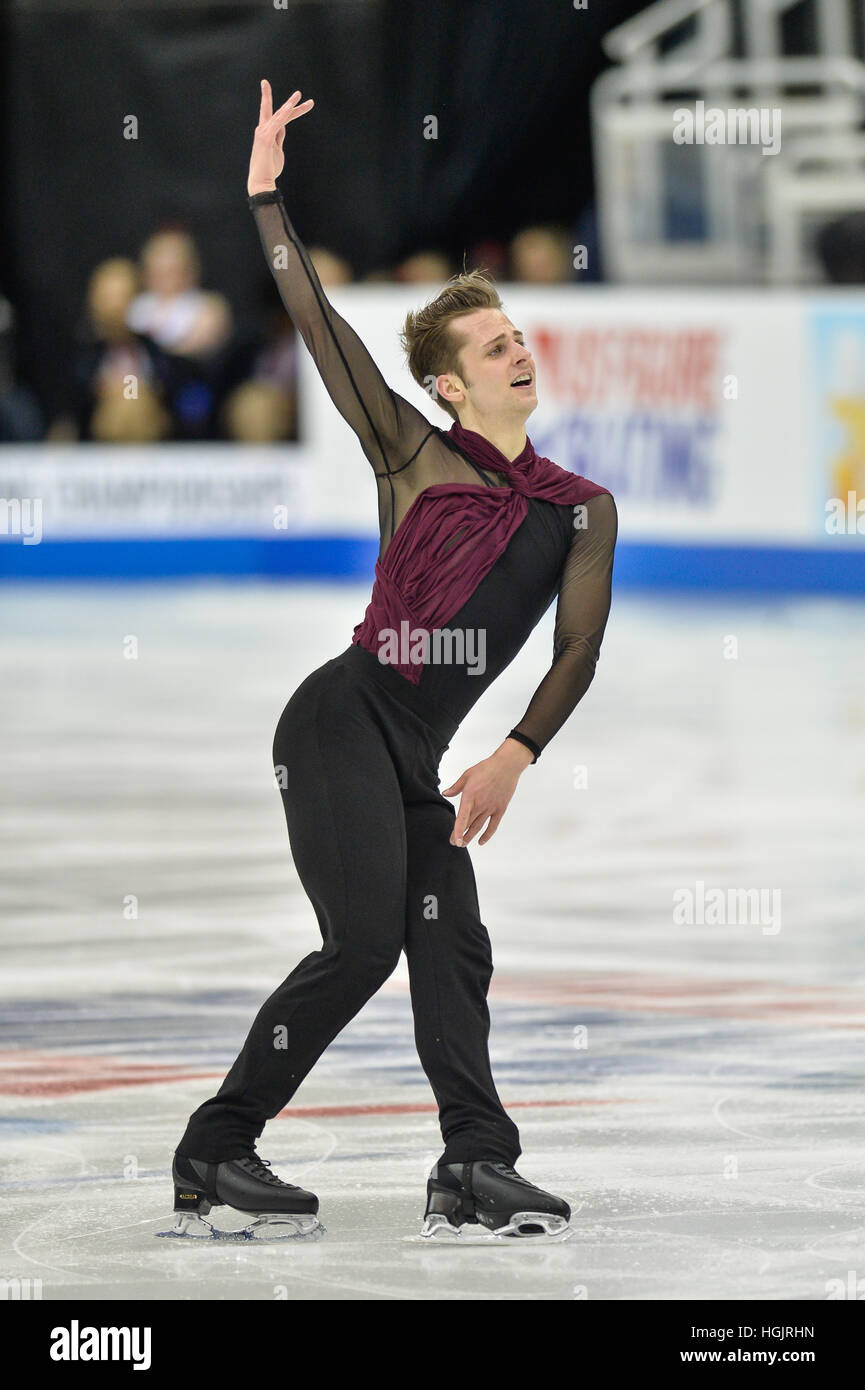Kansas City, Missouri, USA. 22nd Jan, 2017. Alexander Johnson performs ...