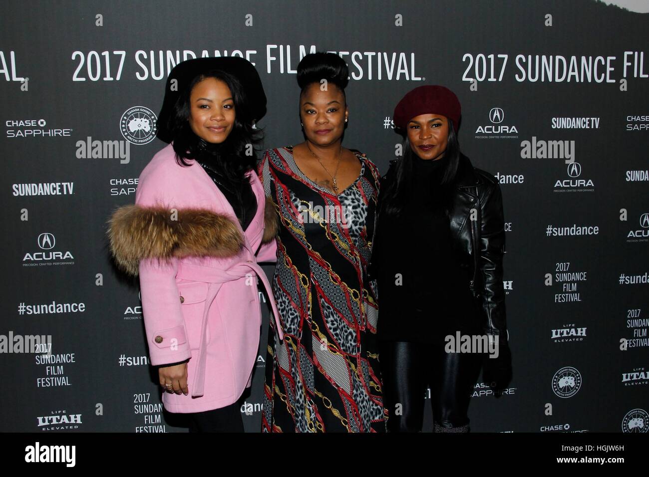 Park City, USA. 22nd Jan, 2017. Chante Adams, Roxanne Shante, Nia Long ...