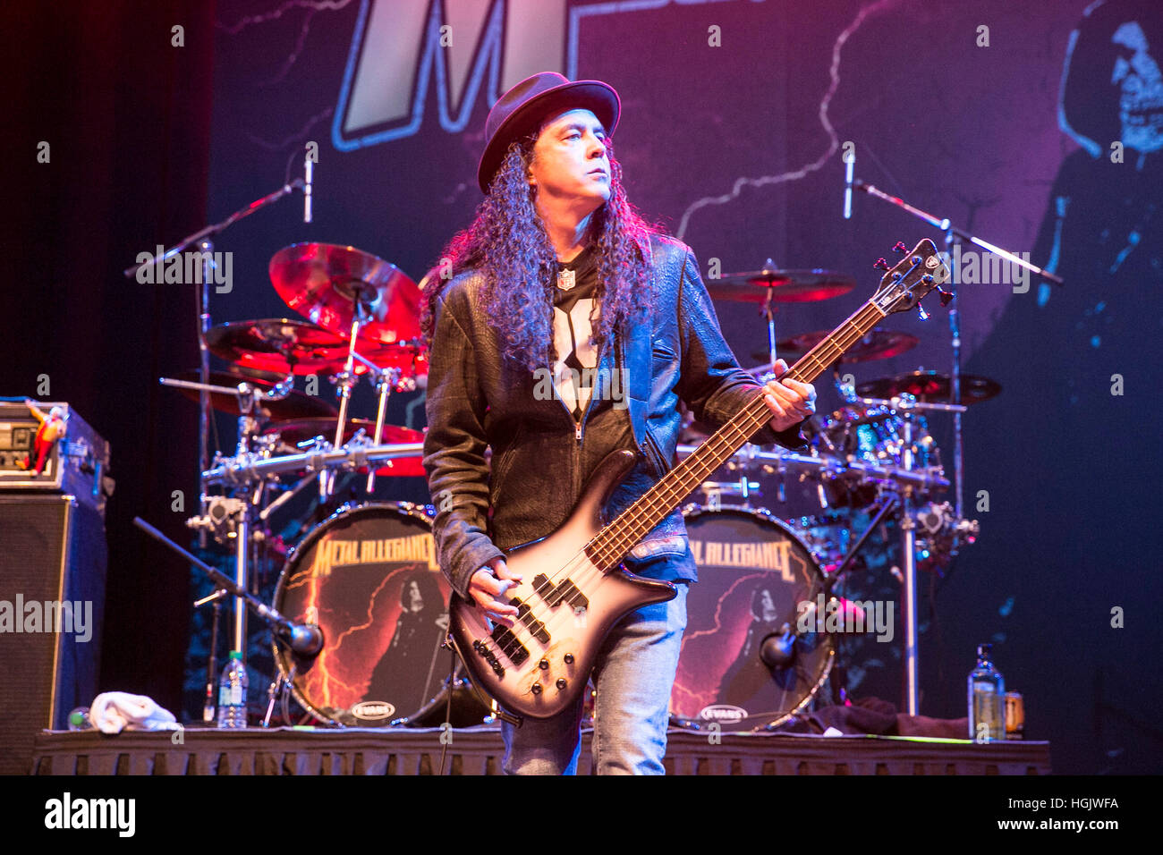 Mike Inez of Metal Allegiance performs on January 20, 2017 at the City ...