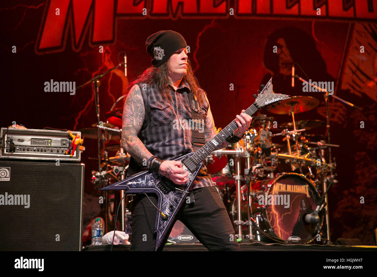 Phil Demmel of Metal Allegiance performs on January 20, 2017 at the ...
