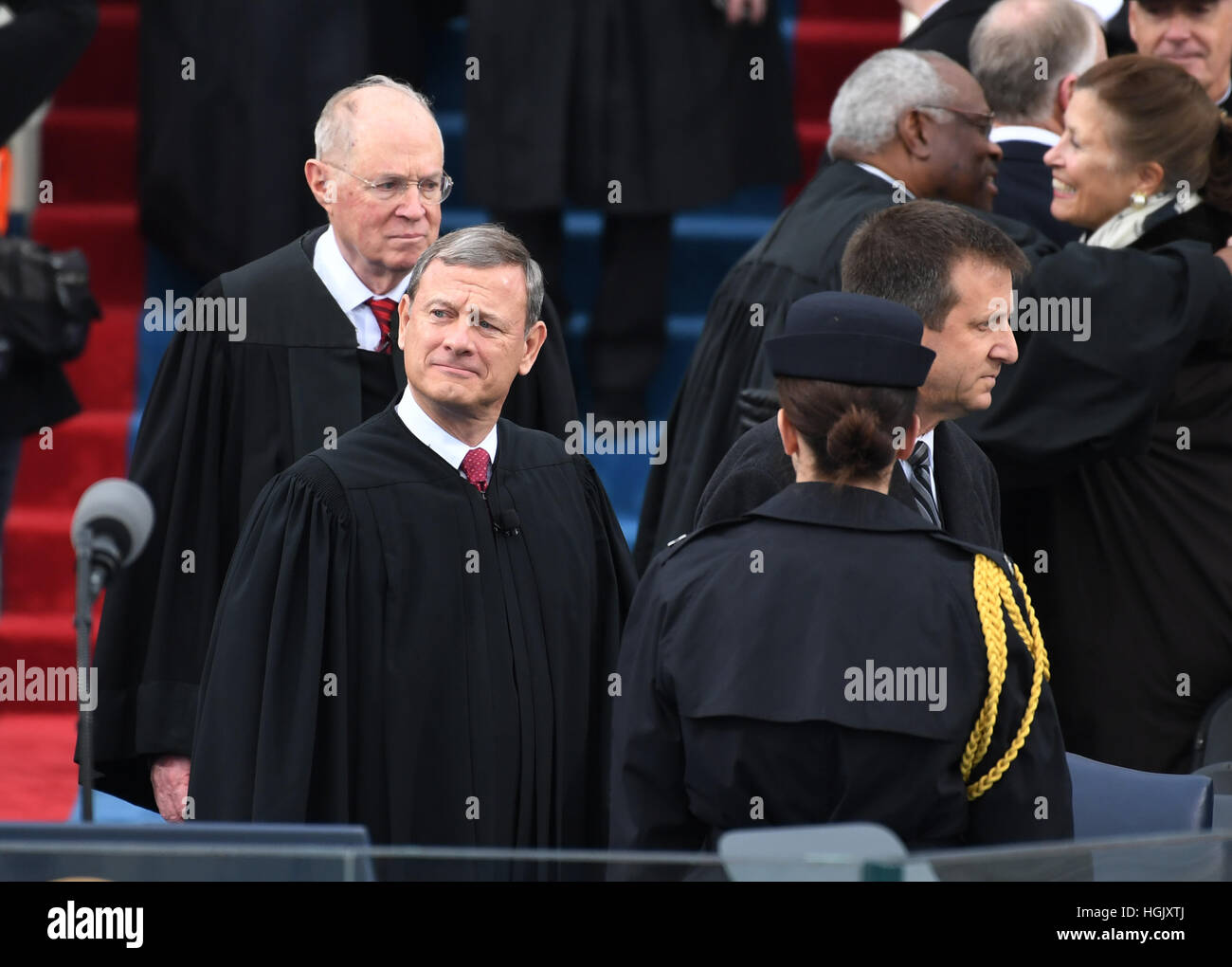 Supreme Court Chief Justice John Roberts arrives for the Inauguration ...