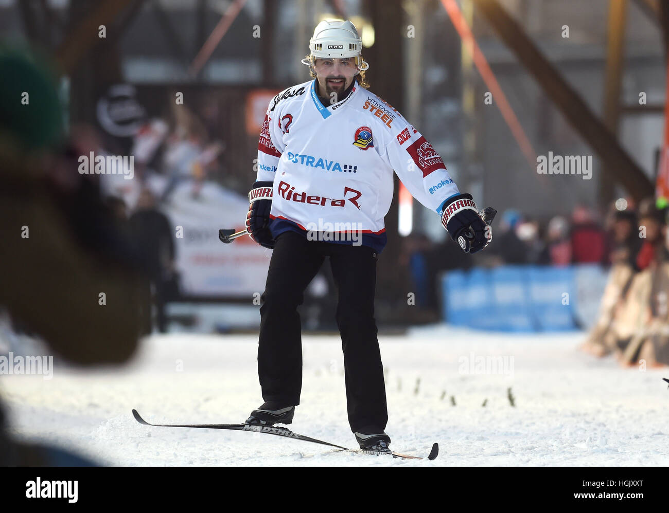Ostrava, Czech Republic. 21st Jan, 2017. Czech hockey player David ...