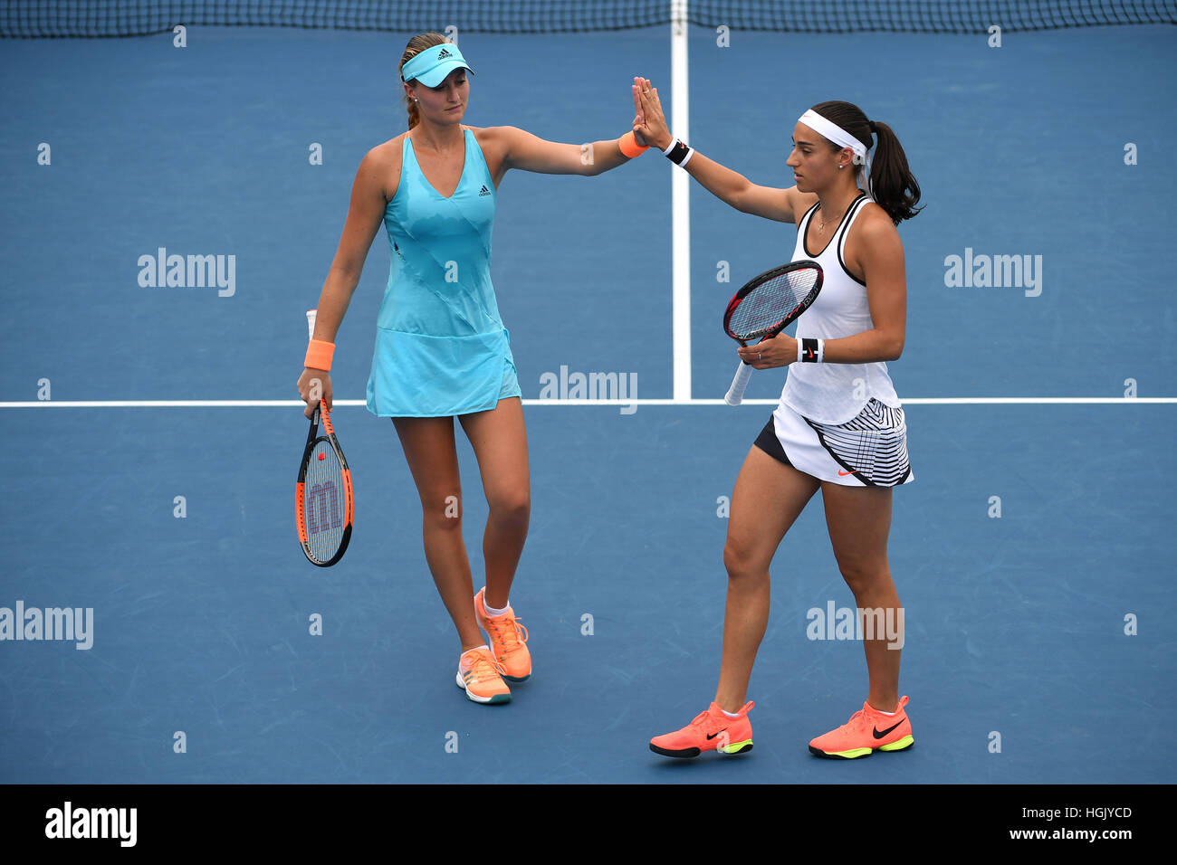 Melbourne Australia Caroline Garcia Fra And Kristina Mladenovic