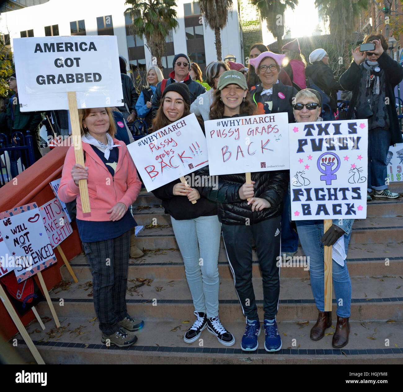 LOS ANGELES, CA - JANUARY 21: Women's March in Downtown Los Angeles ...