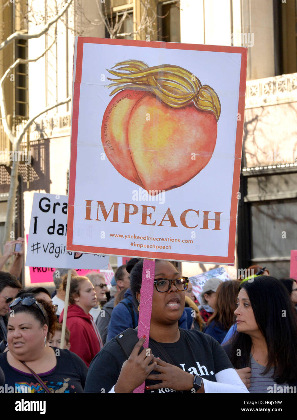 LOS ANGELES, CA - JANUARY 21: Women's March in Downtown Los Angeles ...