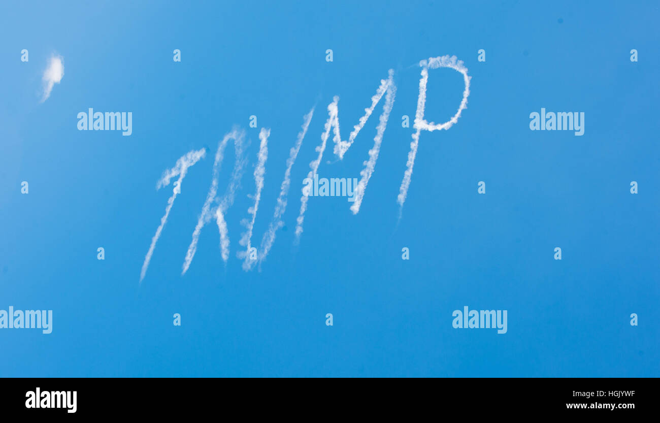 The letters "TRUMP" can be seen on the day of the presidential ...
