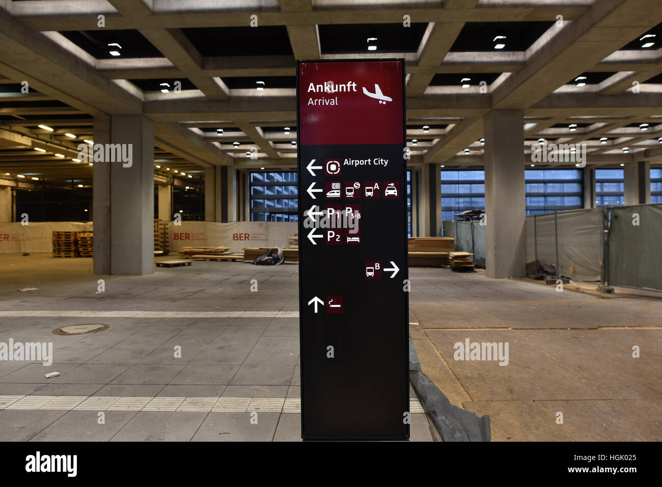 A sign stating "Arrival" can be seen in the arrival area of the new ...