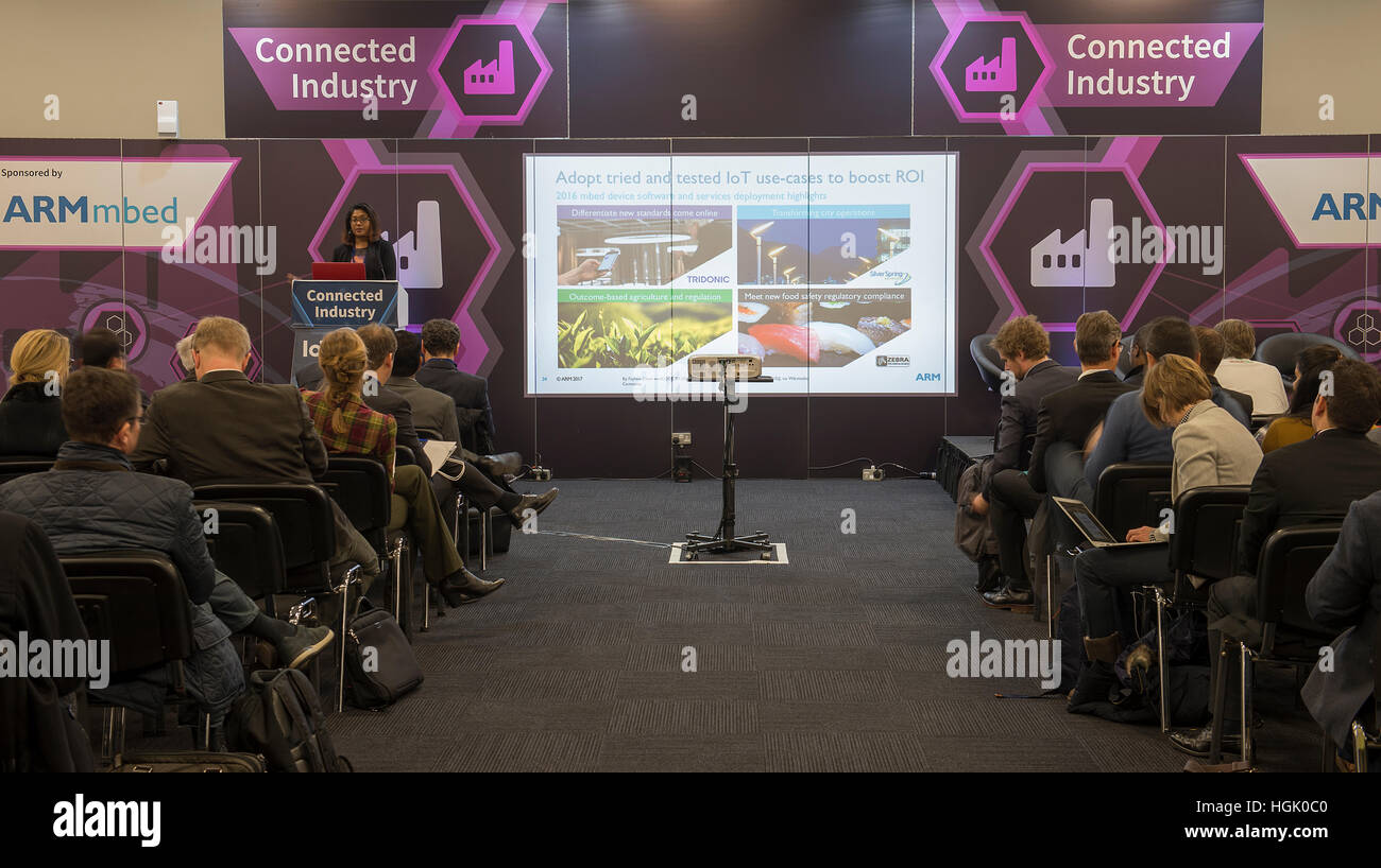 Olympia, London, UK. 23rd January, 2017. IoT Tech Expo opens. The ...