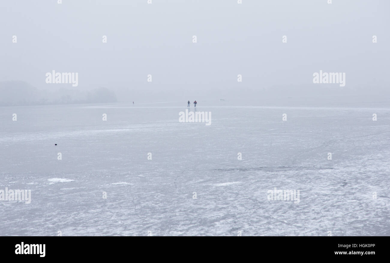 Damme, Germany. 23rd Jan, 2017. People can be seen ice skating on the ...