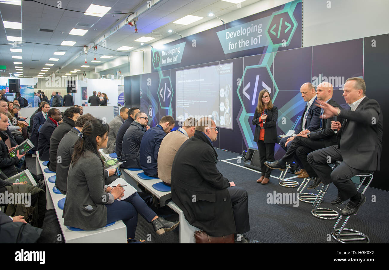 Olympia, London, UK. 23rd January, 2017. IoT Tech Expo opens. The ...