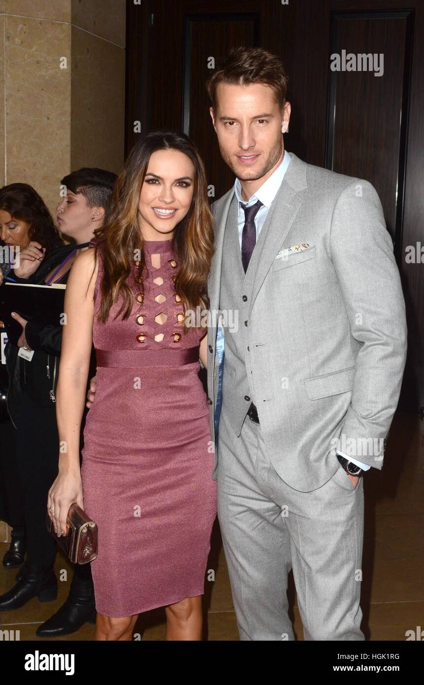 Beverly Hills, CA. 19th Jan, 2017. Justin Hartley, Chrishell Stause at ...