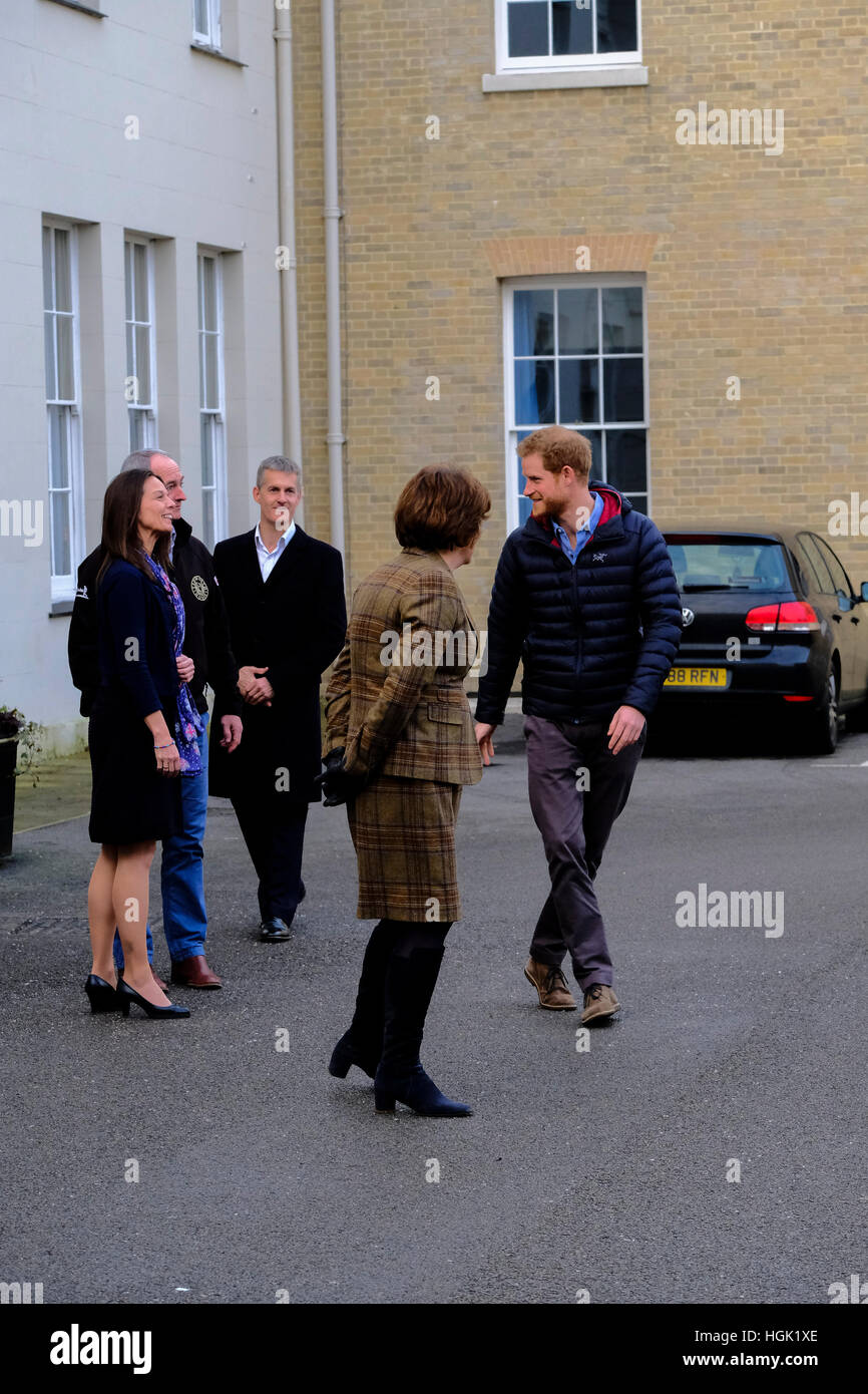 Tedworth House Tidworth. 23rd Jan, 2017. Prince Harry visiting Help for ...