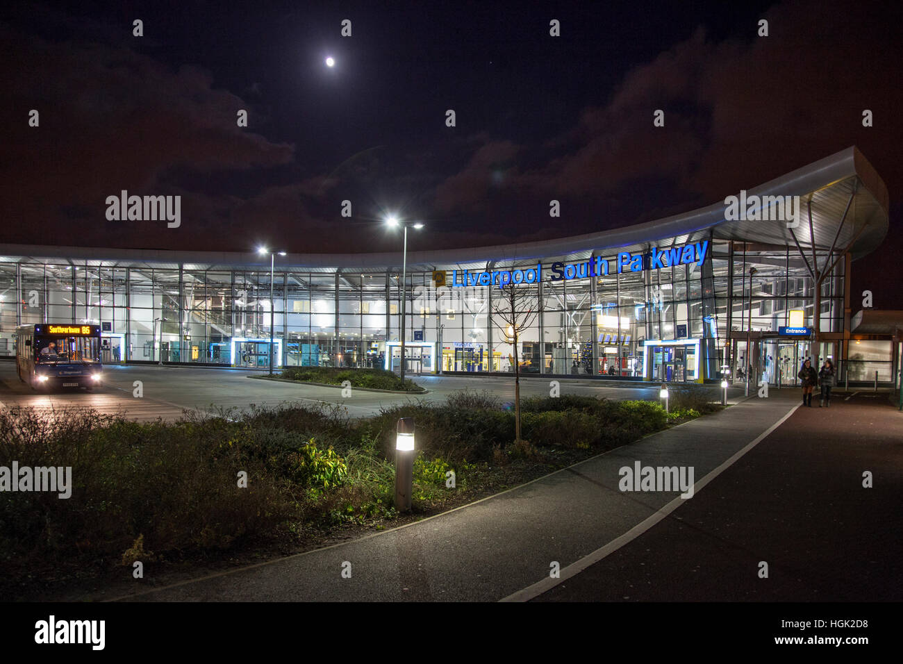 Liverpool South Parkway bus railway station interchange Garston ...