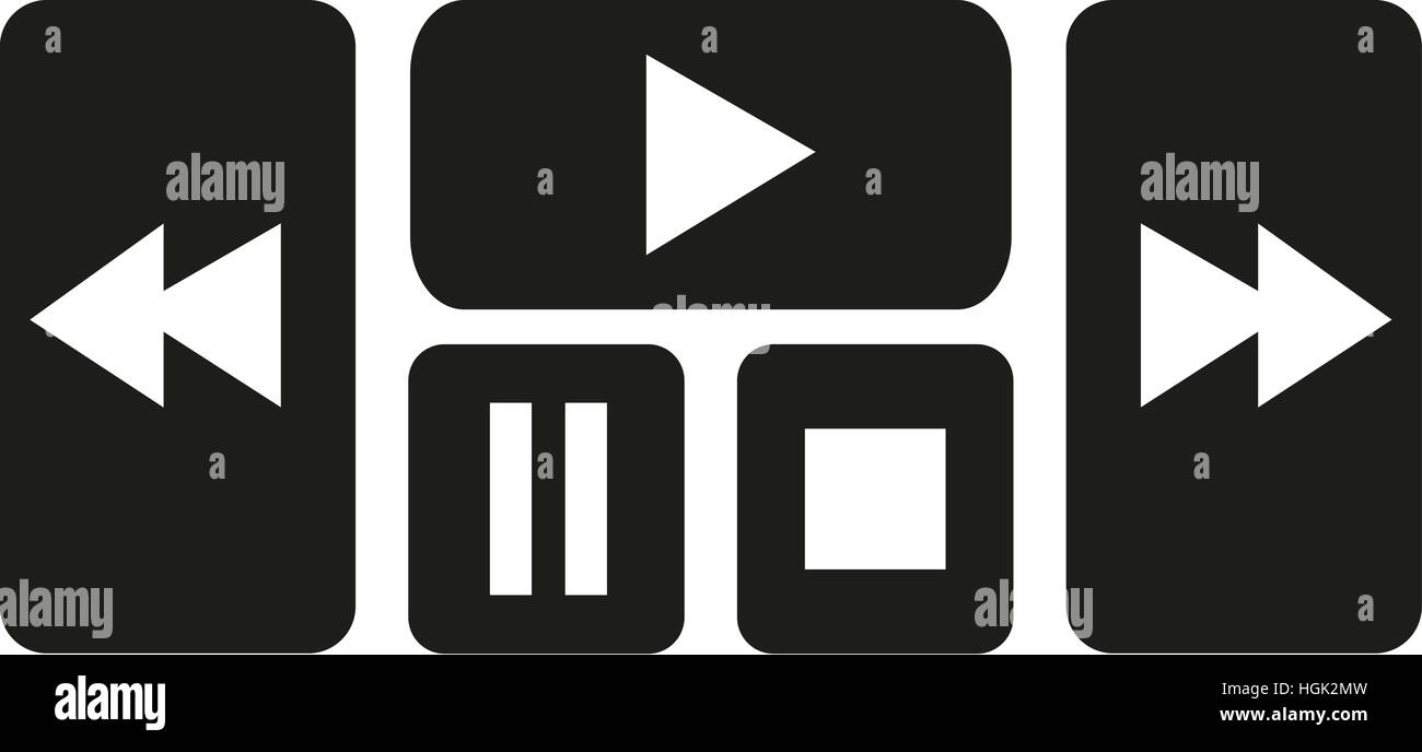 Buttons for player play stop forward Stock Photo - Alamy