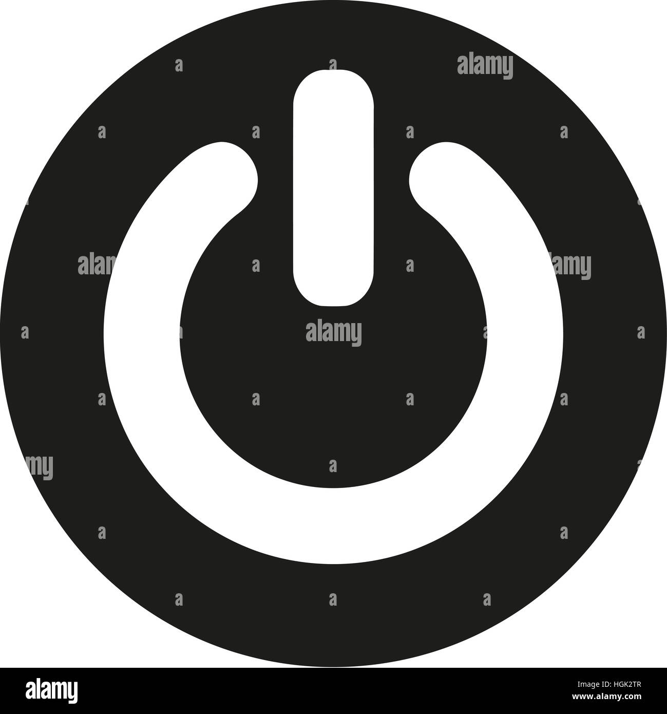 Round Power button Stock Photo - Alamy