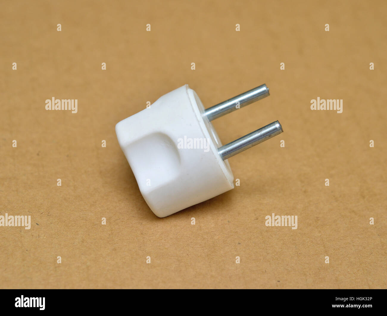 electrical adapter closeup on plain background Stock Photo - Alamy