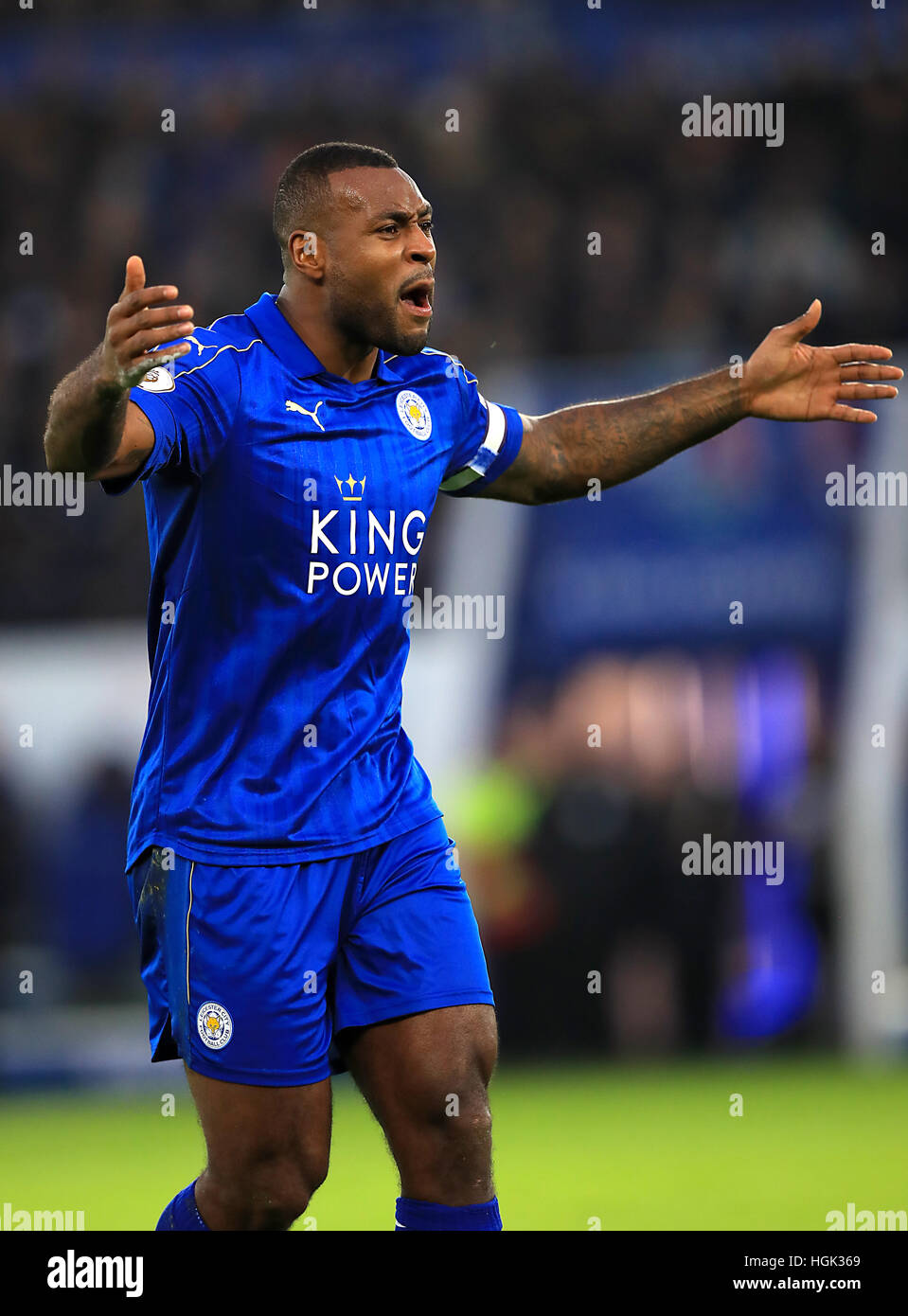 Wes Morgan, Leicester City Stock Photo - Alamy