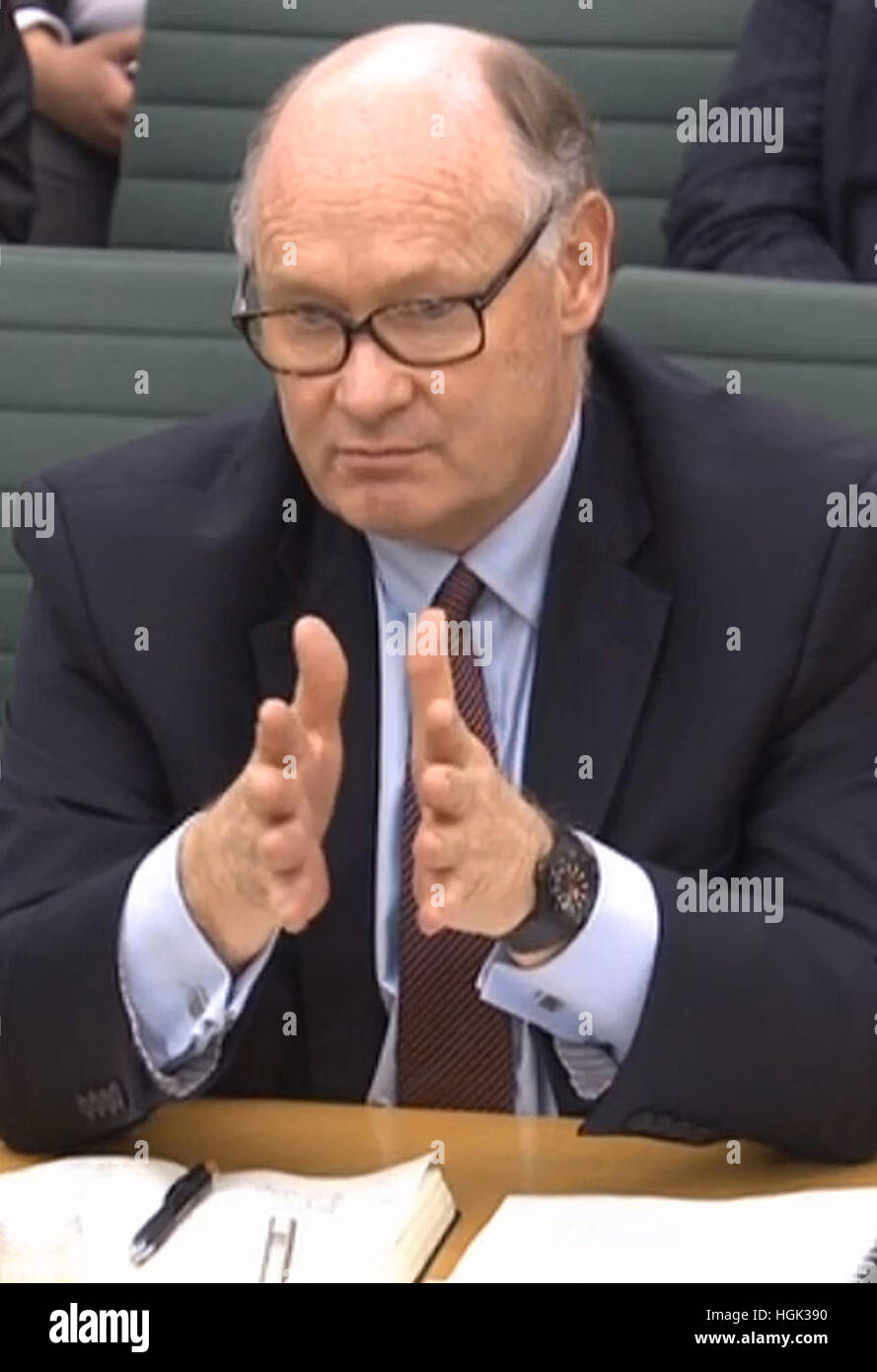 Douglas Flint, group chairman of HSBC, gives evidence to the Commons ...