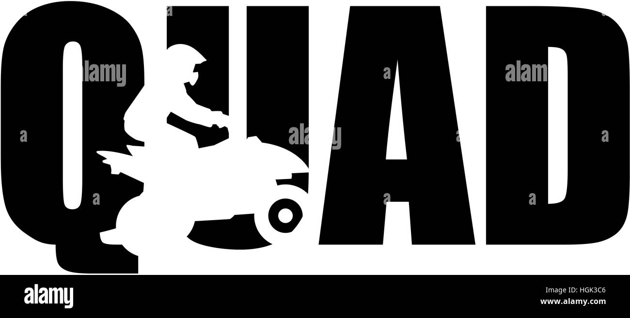 Quad word with cutout Stock Photo - Alamy