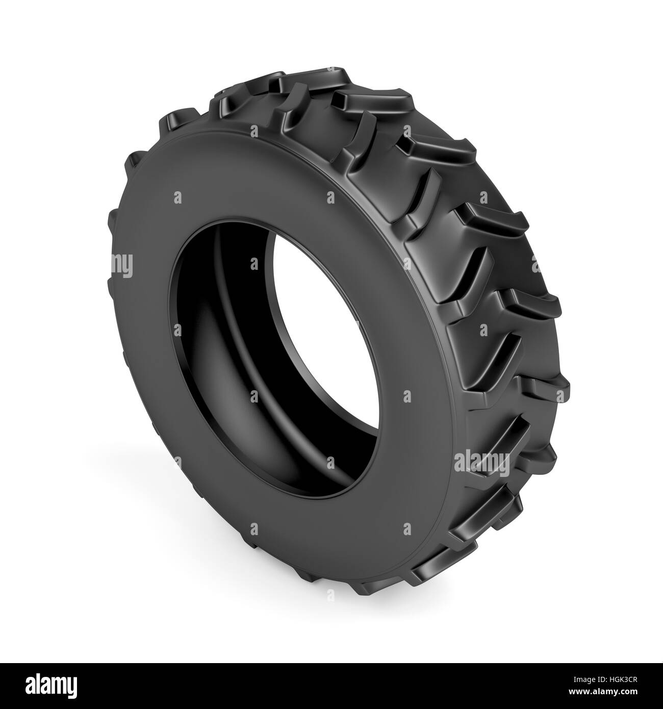 Tractor tire on white background Stock Photo - Alamy