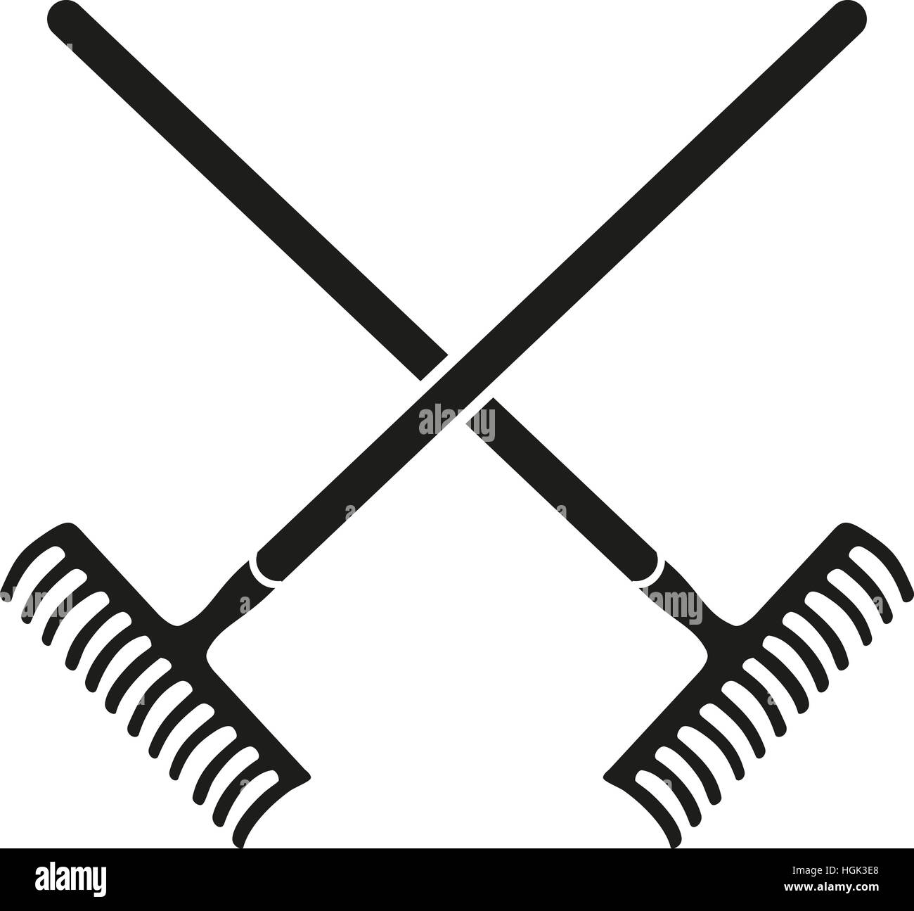 Rake symbol hi-res stock photography and images - Alamy