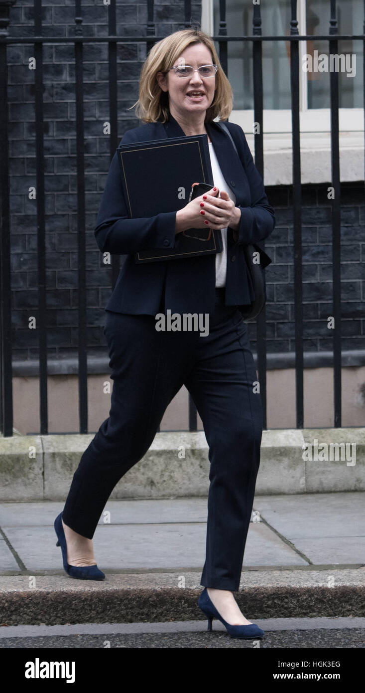 Home Secretary Amber Rudd leaving 10 Downing Street, London, after a ...