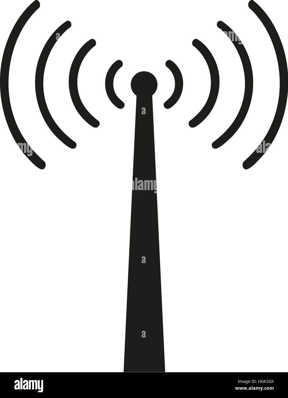 Reception tower with wireless signal Stock Photo - Alamy