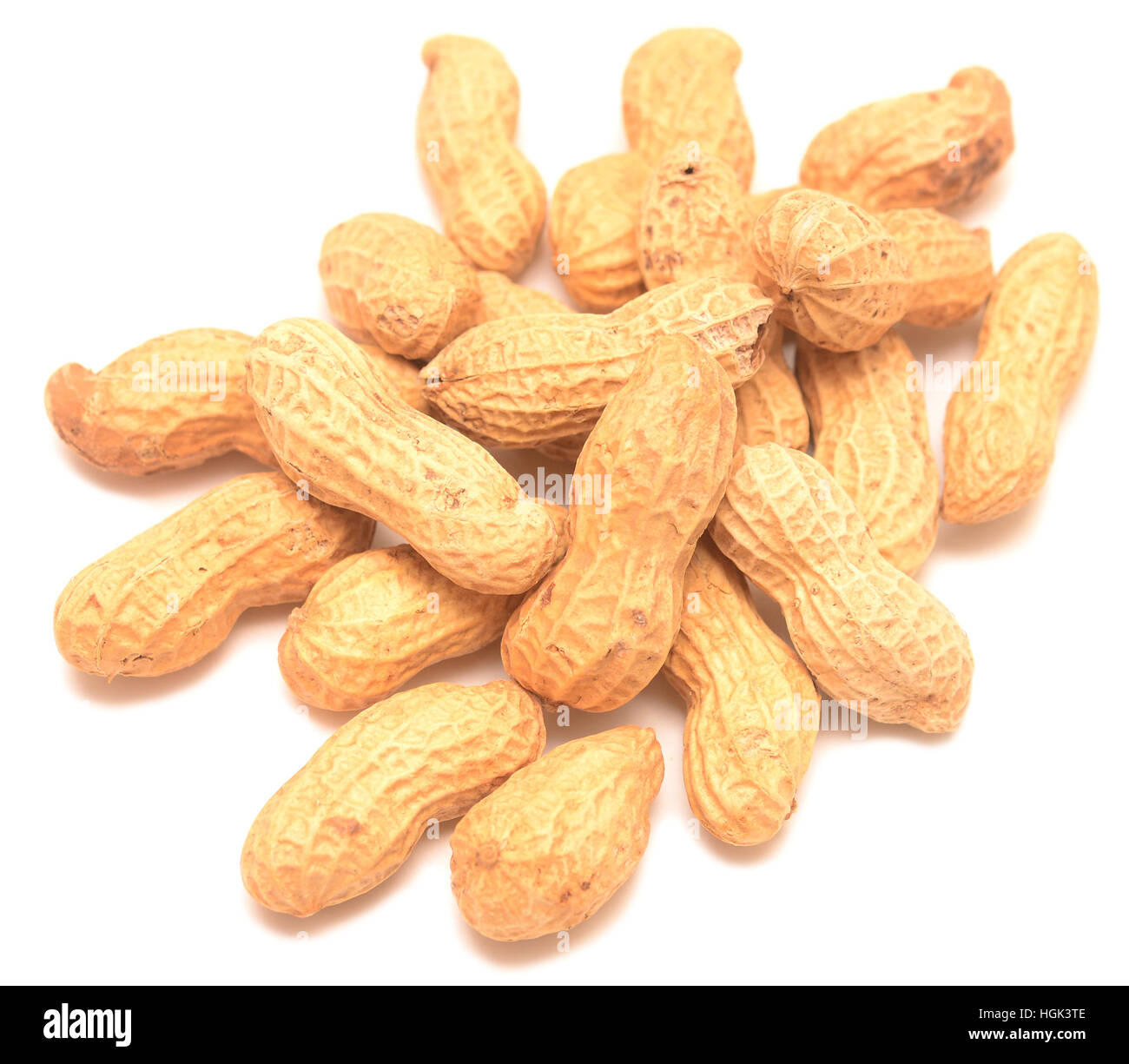 peanuts isolated on a white background Stock Photo - Alamy