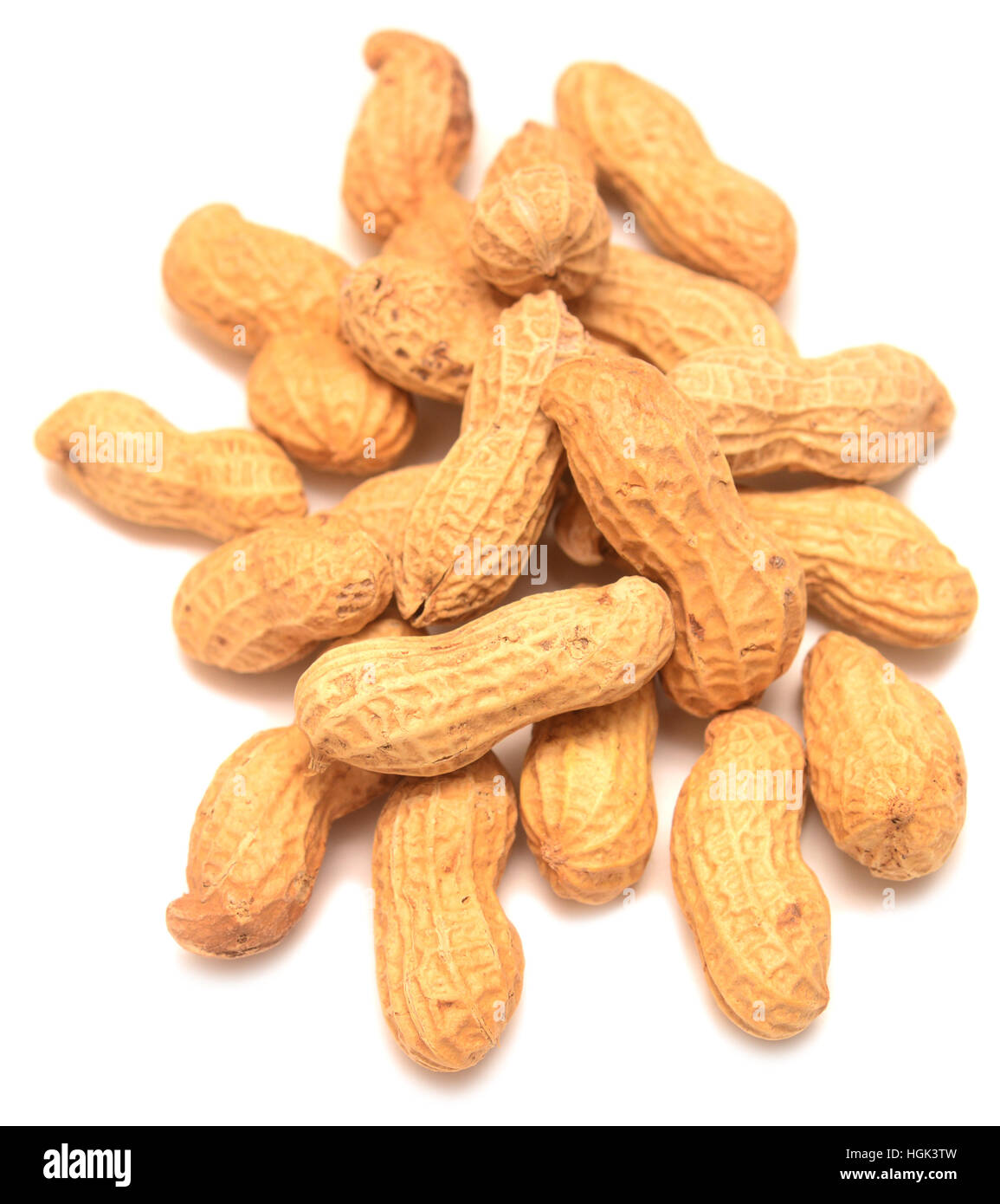 peanuts isolated on a white background Stock Photo - Alamy