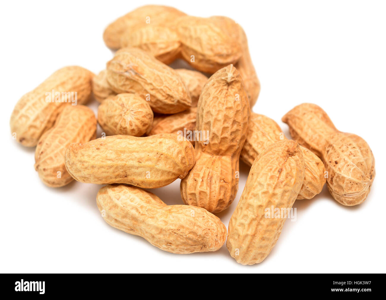 peanuts isolated on a white background Stock Photo - Alamy