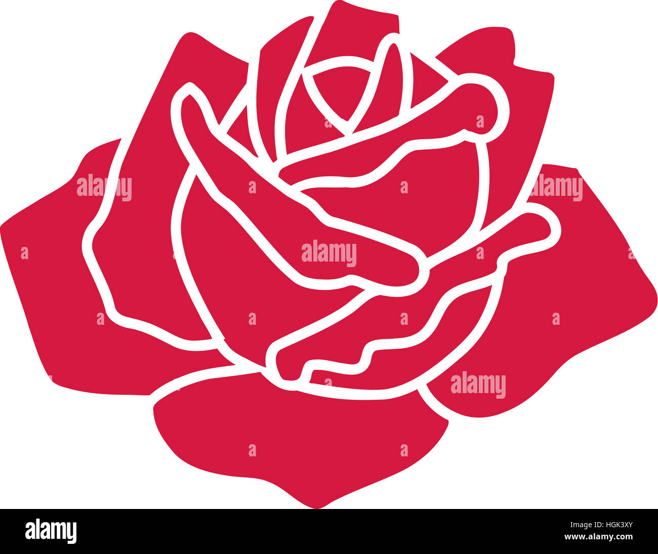 Rose flower icon hi-res stock photography and images - Alamy