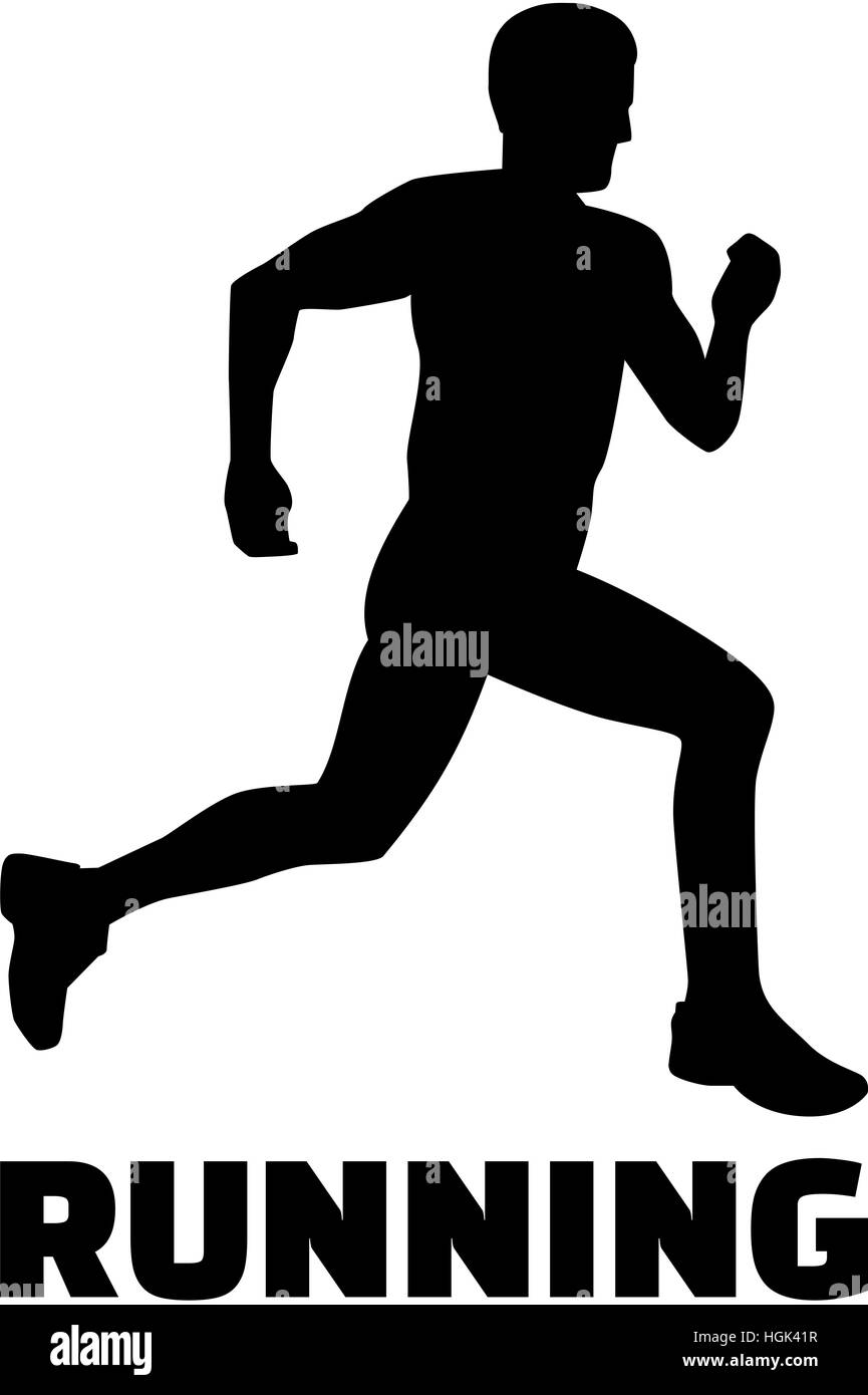 Male runner silhouette hi-res stock photography and images - Alamy