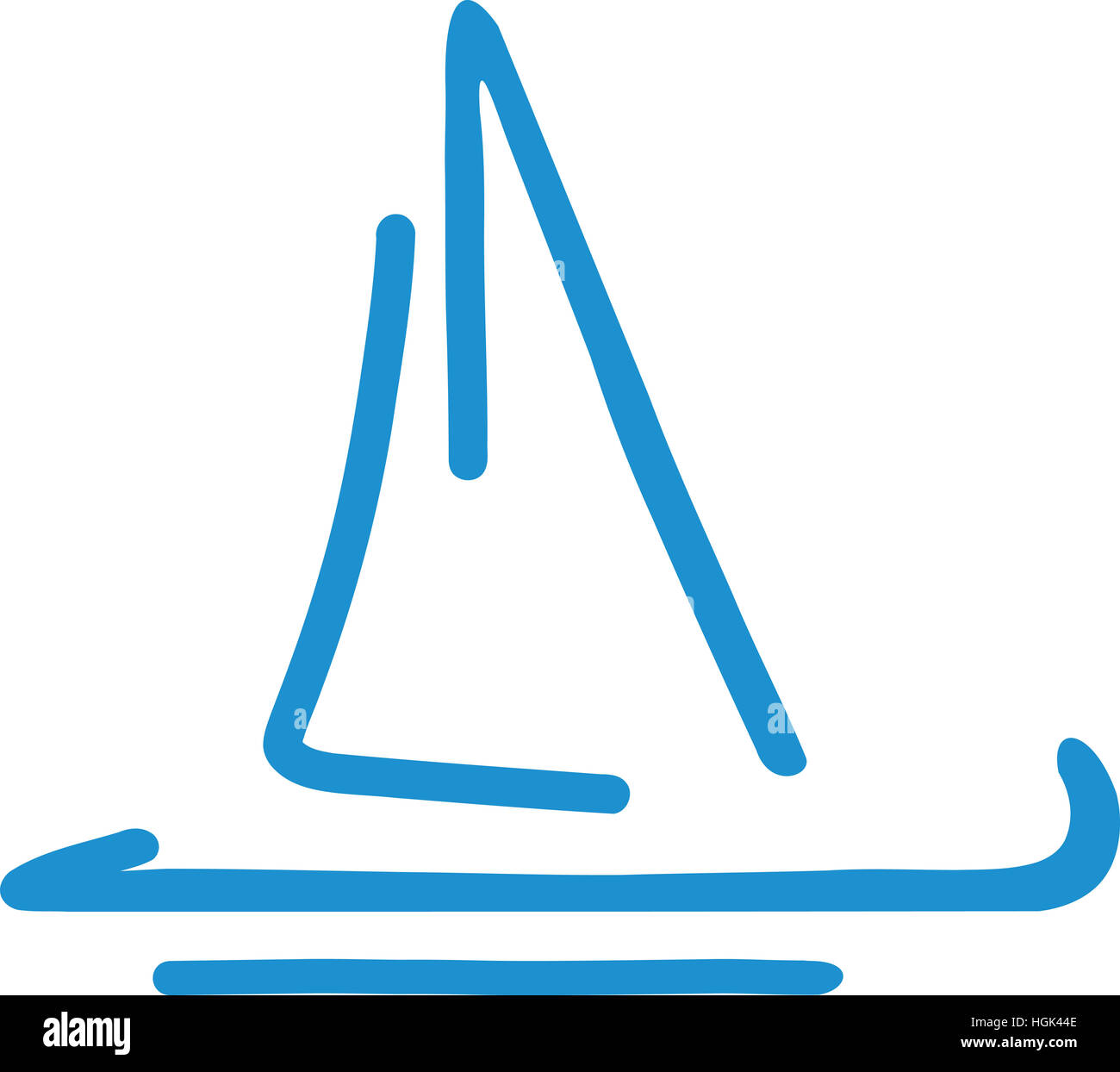 Abstract boat logo hi-res stock photography and images - Alamy