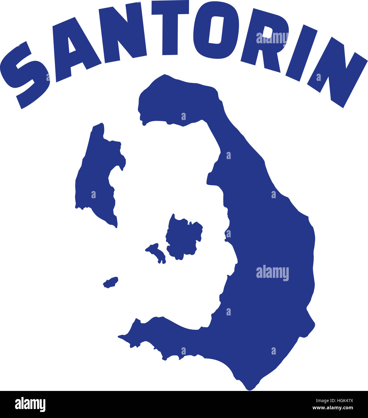 Santorini map hi-res stock photography and images - Alamy