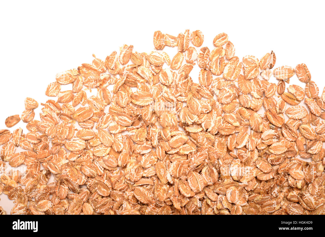 rye flakes isolated on white background Stock Photo - Alamy