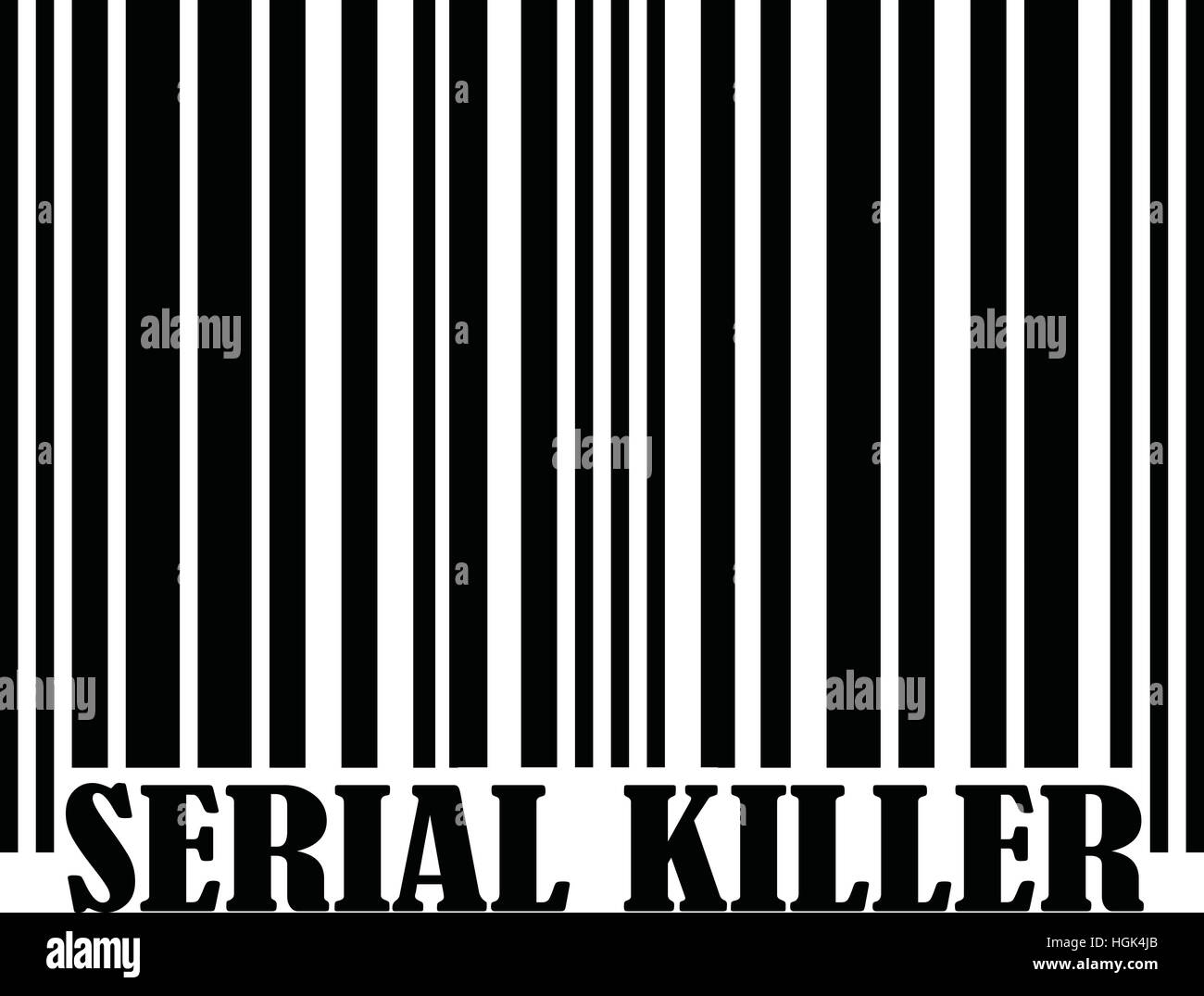 Serial Killer with barcode Stock Photo - Alamy