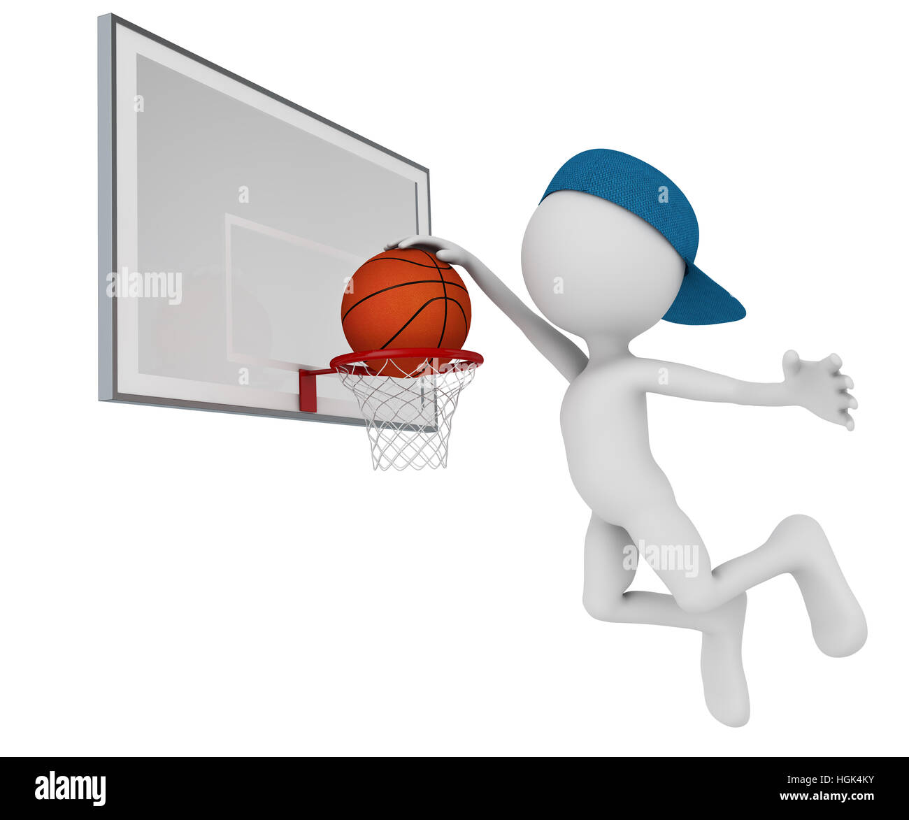3d human basketball player ball hi-res stock photography and images - Alamy